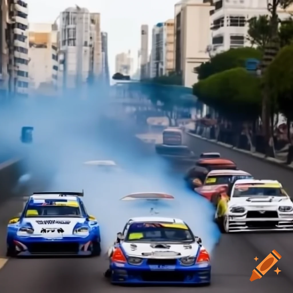 JDM vehicles racing and drifting in Grove Street, Los Santos, with ...