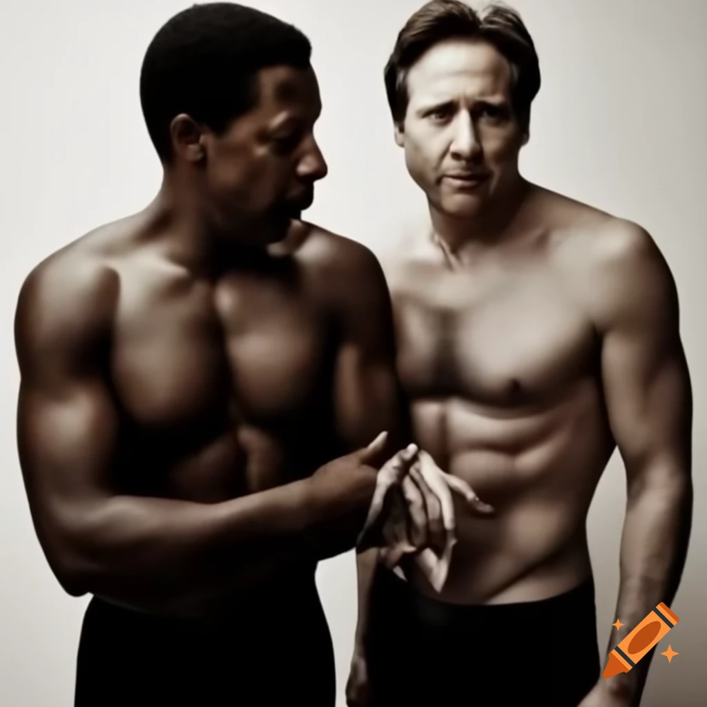 Denzel Washington and David Duchovny showcasing muscular physiques on ...