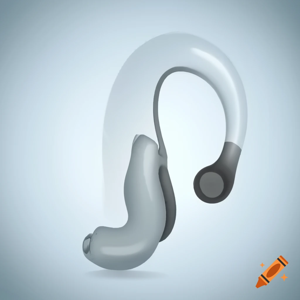 Modern tracking device illustration designed to fit behind the ear on ...