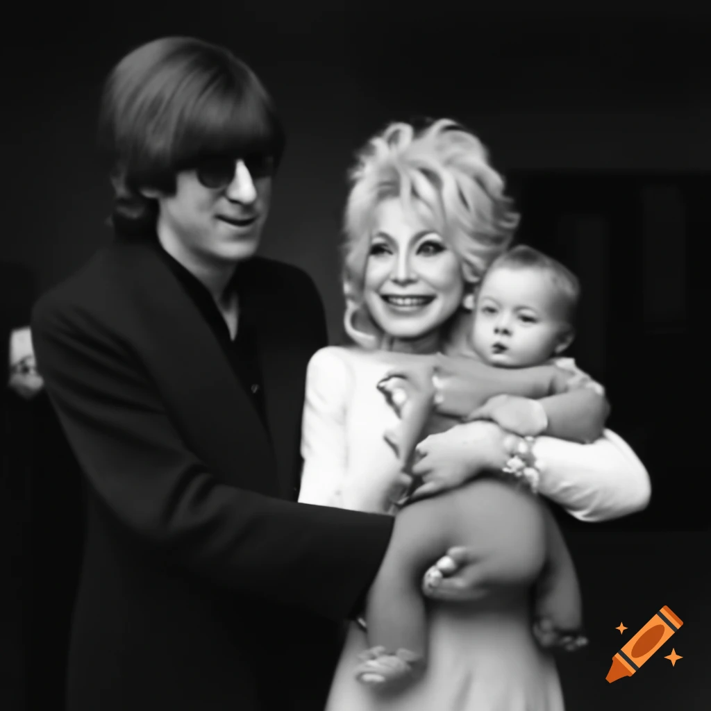 Imaginary concept of a child resembling Dolly Parton and John Lennon on ...