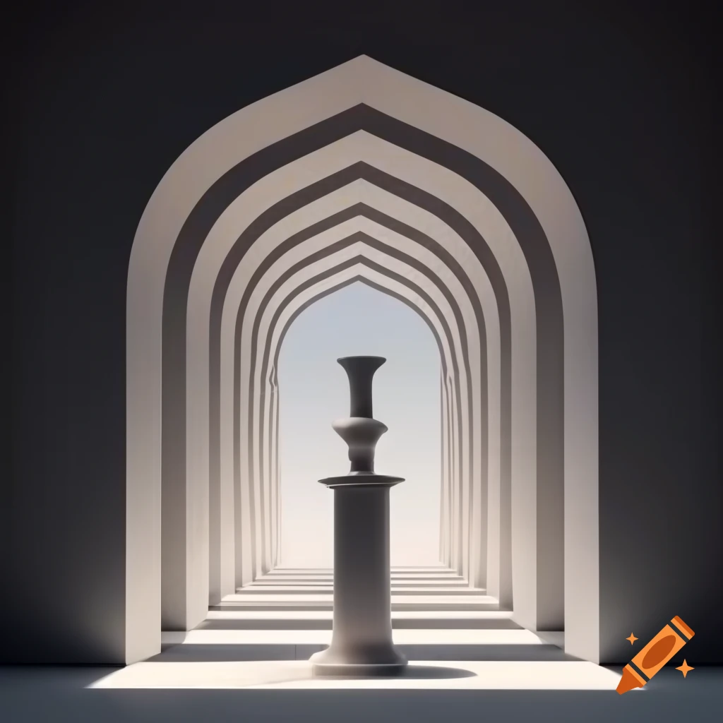 Modern vector rendering of Venetian-style architectural arch with ...