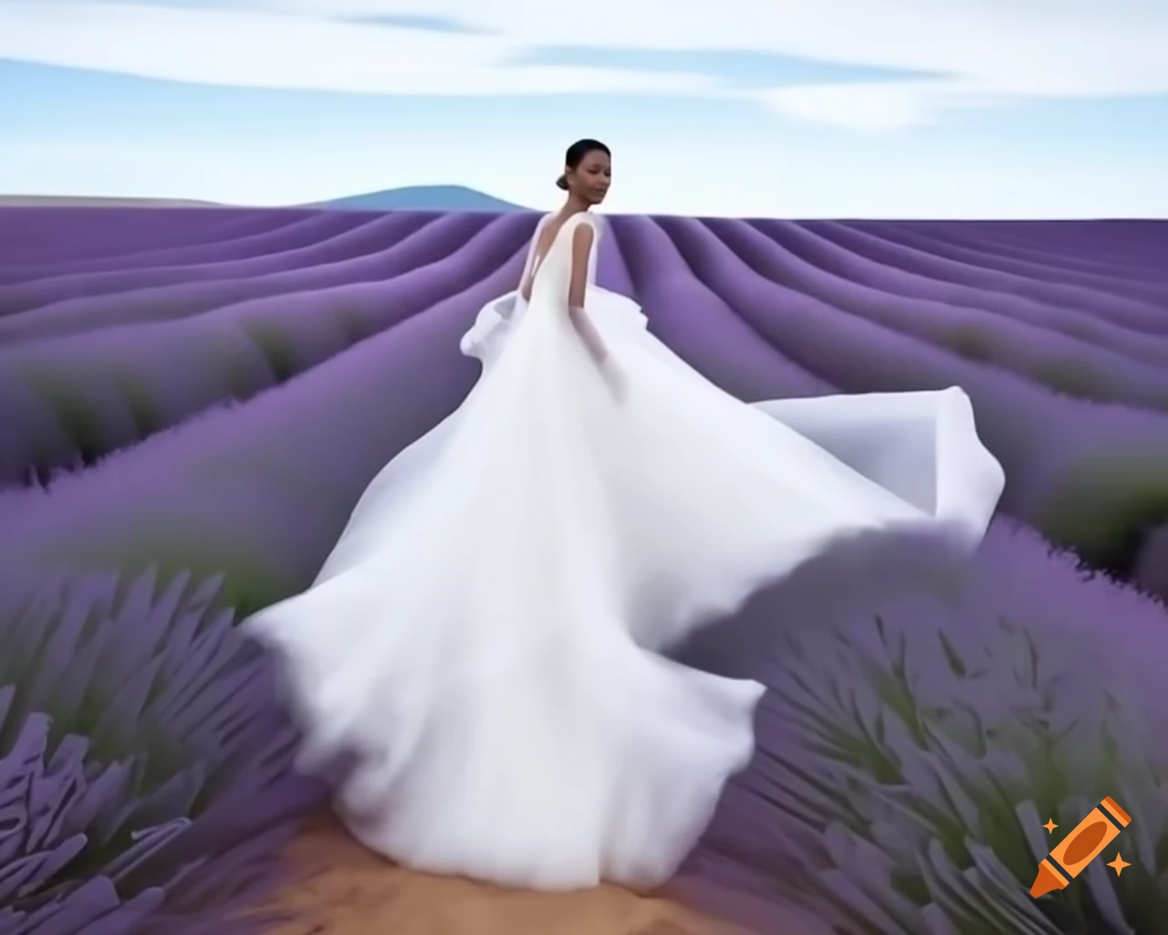 Bridal dress photoshoot in lavender fields, Peter Lindbergh vogue style ...