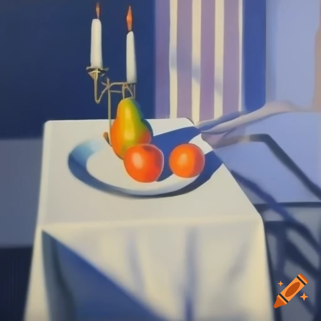 Acrylic still life painting with Morandi color palette and soft pink ...