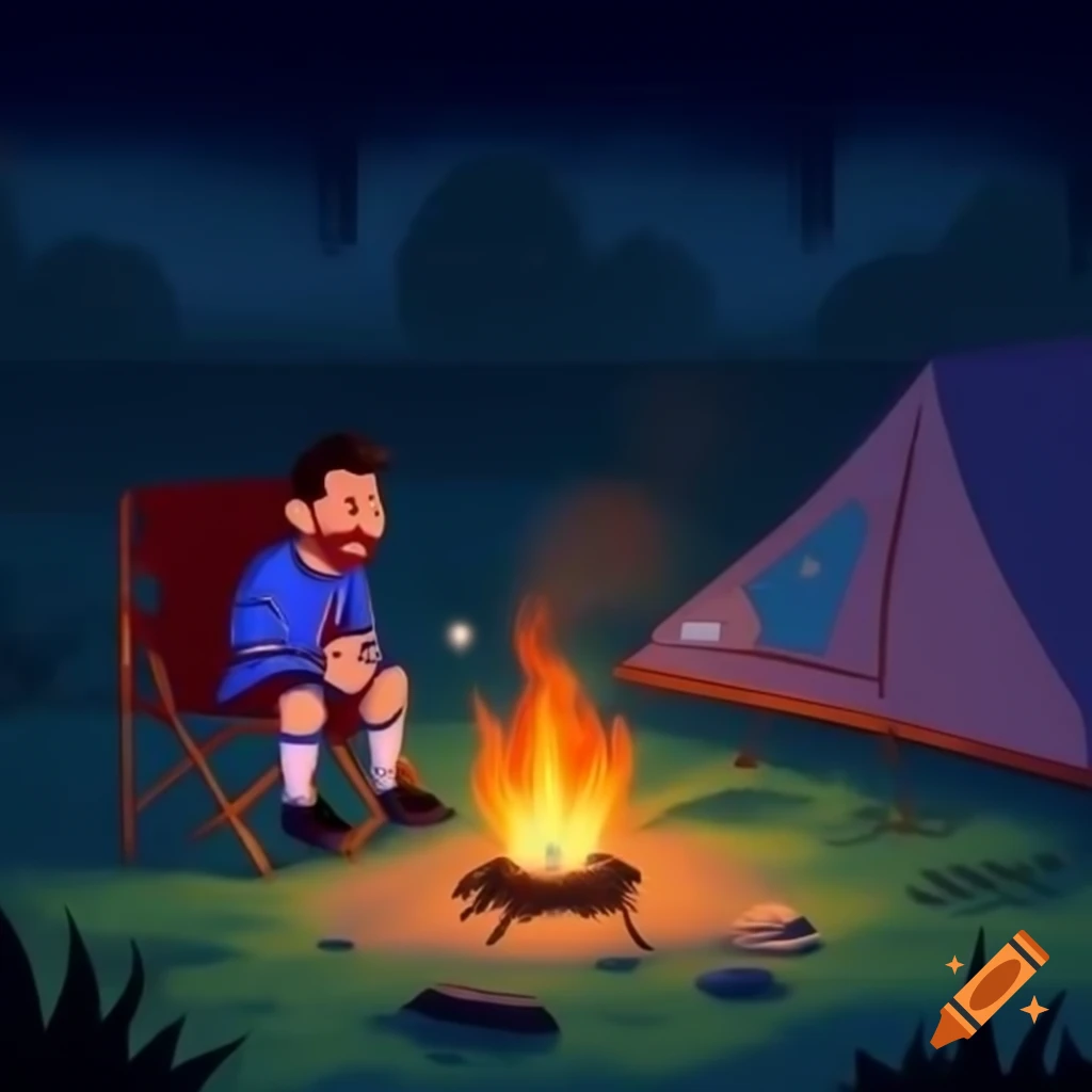 Digital illustration of Lionel Messi relaxing in a locker room by a ...