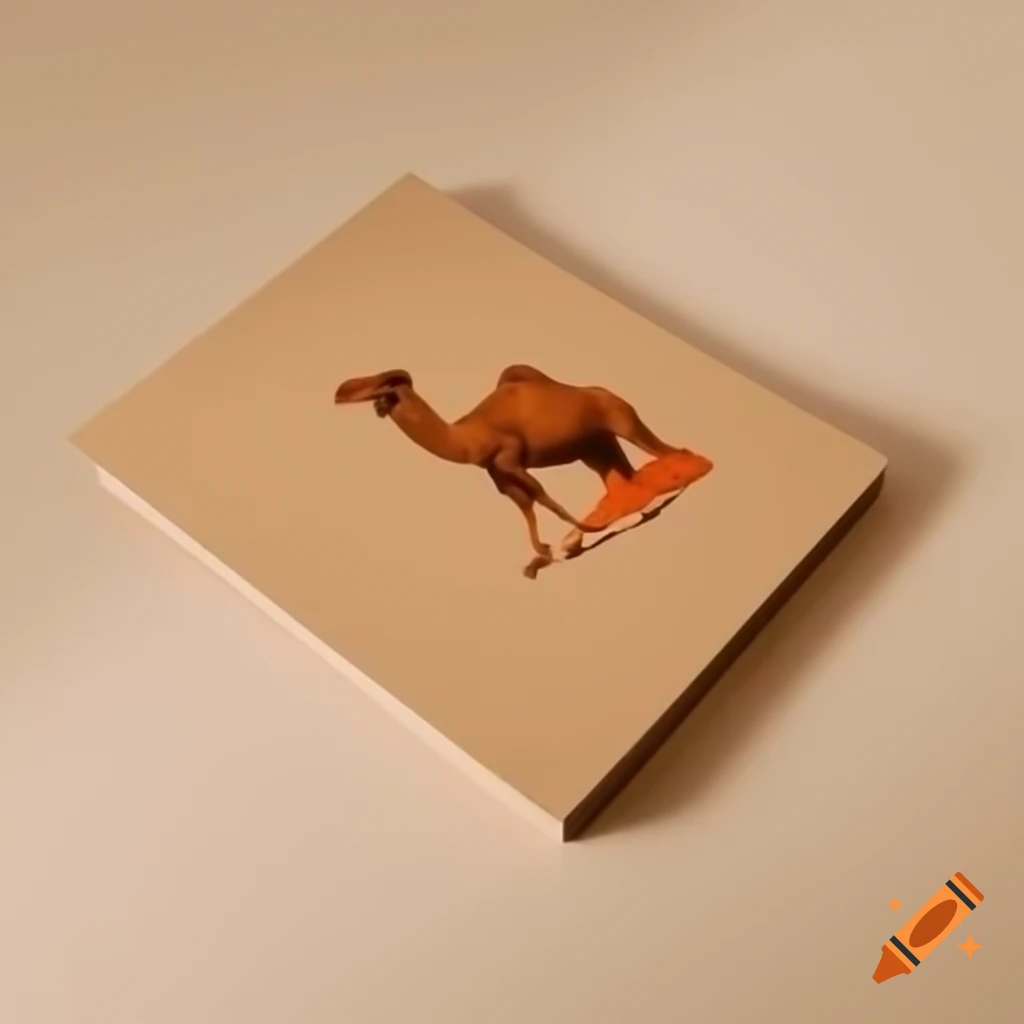 Camel themed book cover design on Craiyon
