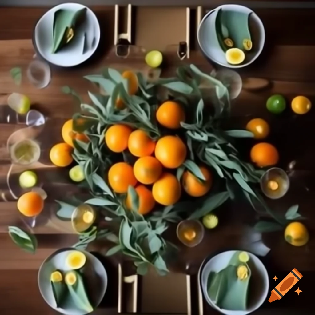 Iberian-inspired dining table centerpiece with seasonal fruits and ...