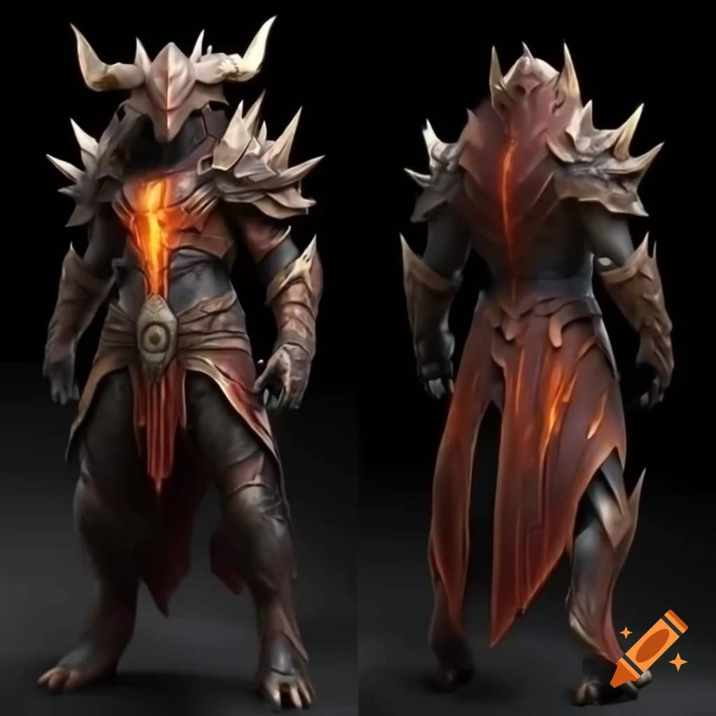 Concept art of Monster Hunter armor made from volcanic dragon parts ...