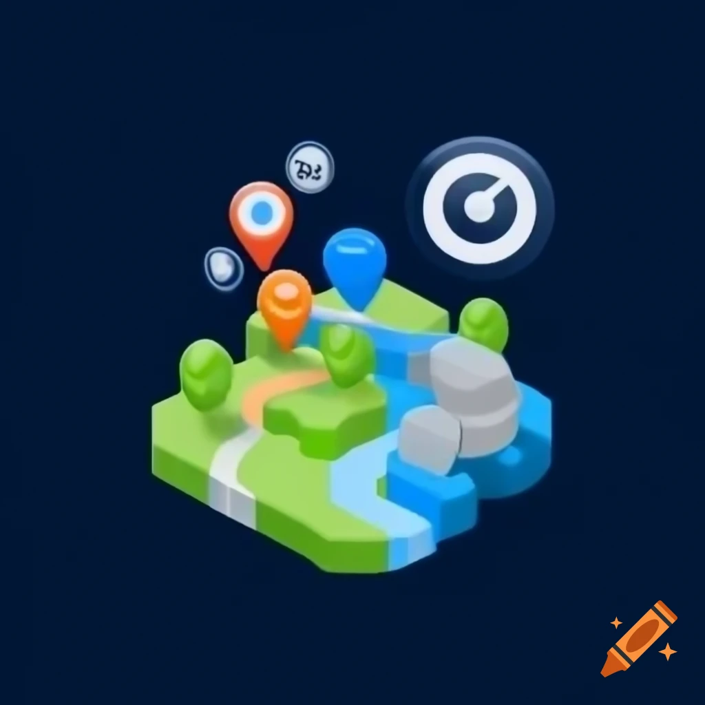 Logo concept for map tracker app featuring winding trail and ...