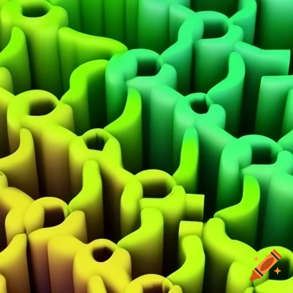 3D diagram of closely packed vertically aligned hollow rectangular ...