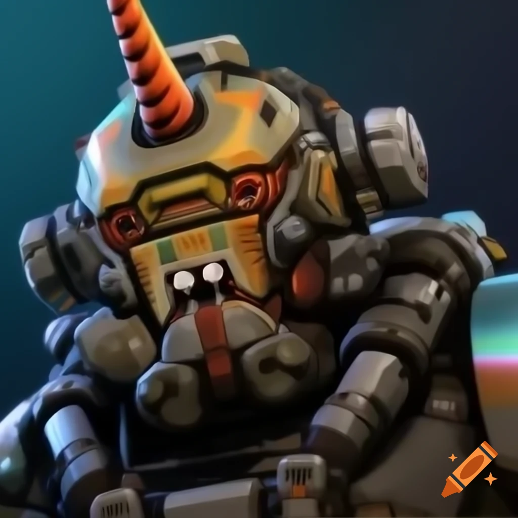 Animated rainbow-colored scorch from Titanfall 2 with unicorn horn on ...