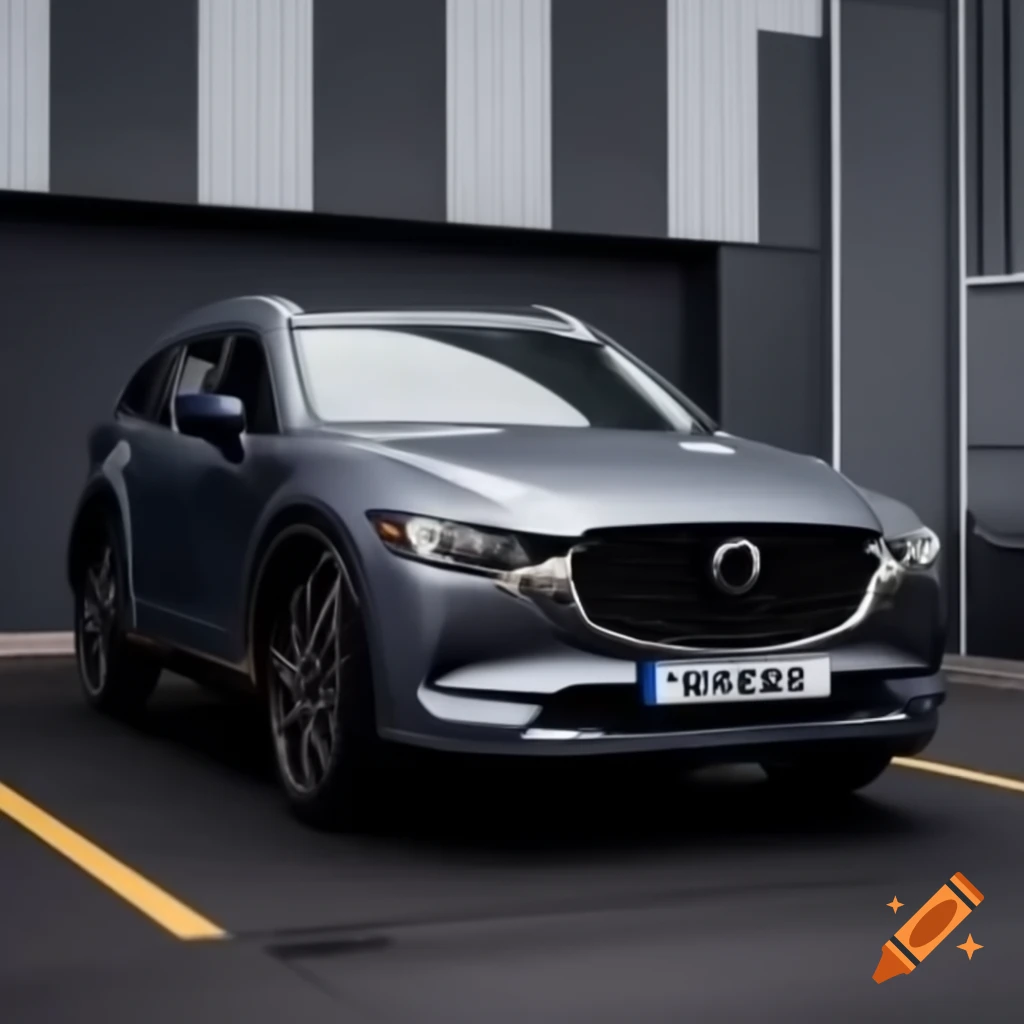 Grey Passat B5.5 and grey Mazda CX-30 parked together on Craiyon