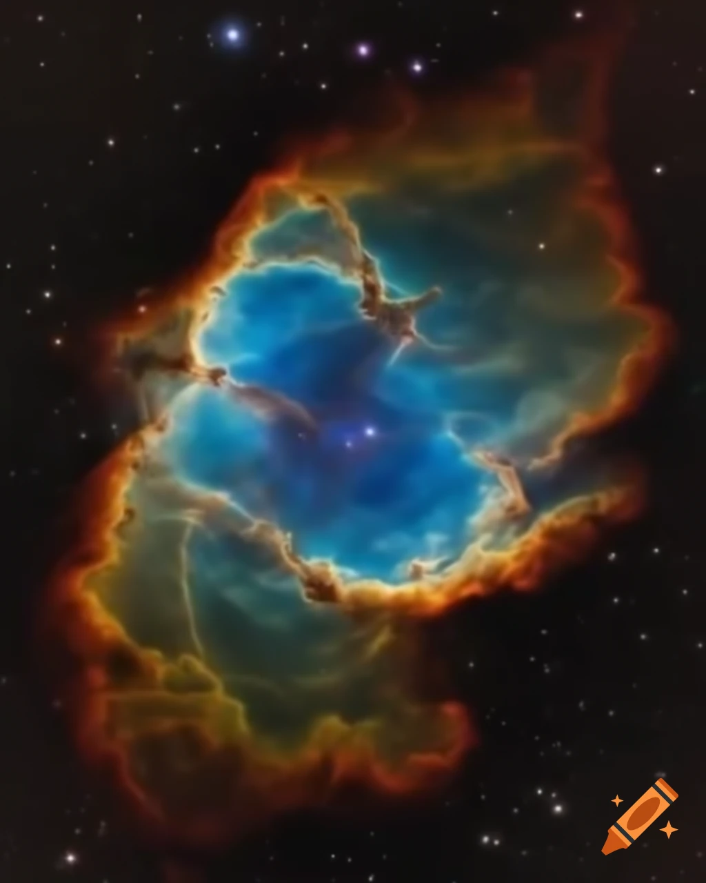 Colorful nebula in outer space on Craiyon