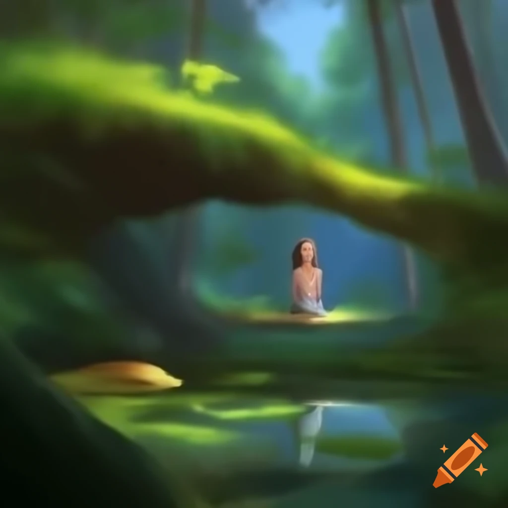 Nature scene symbolizing transformative phase in young woman's life ...