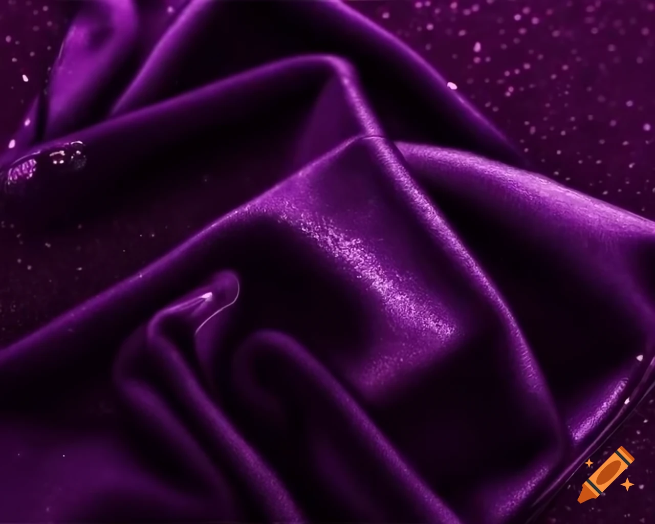 Close up of glittery deep purple velvet fabric on Craiyon