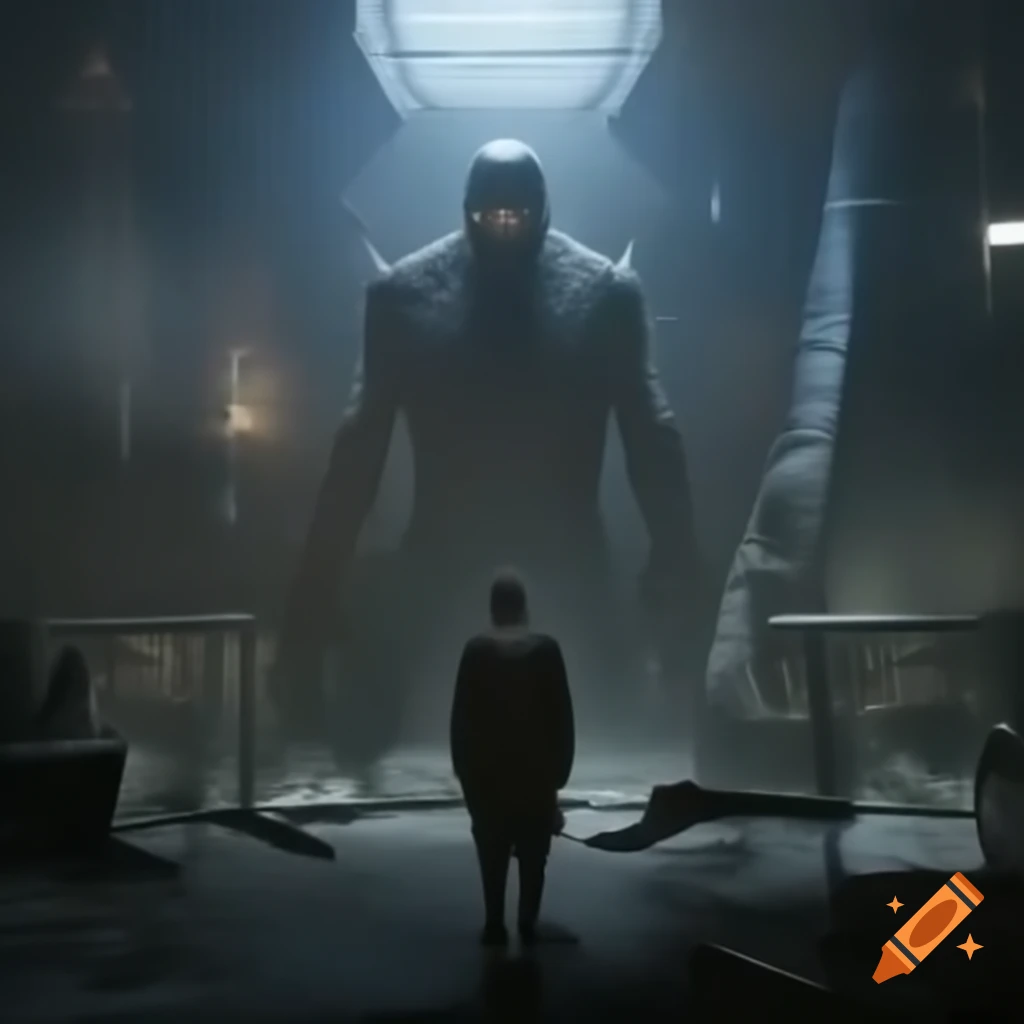 Endless running game scenario avoiding hall monitors on Craiyon