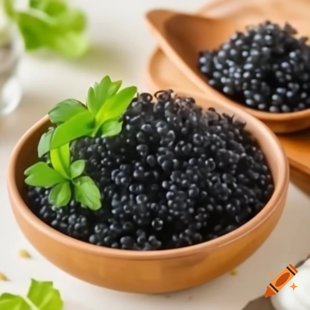 Beluga caviar, a luxury seafood delicacy on Craiyon
