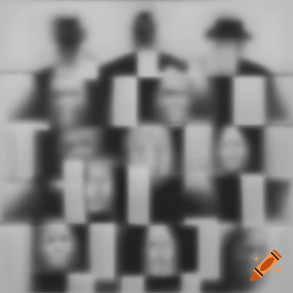 Abstract artwork of scared face with pixel blur in Mondrian style on ...