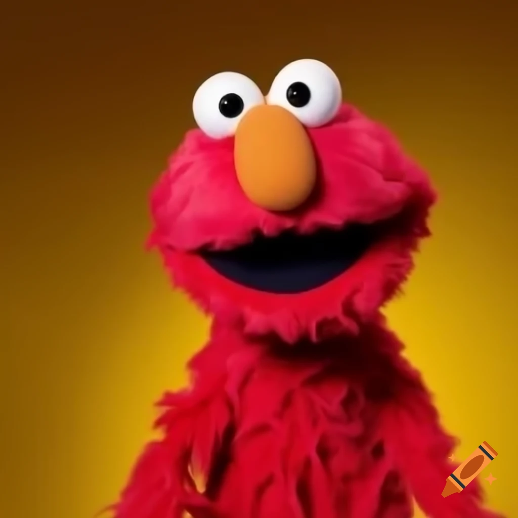 Elmo from Sesame Street in a vibrant, playful pose on Craiyon