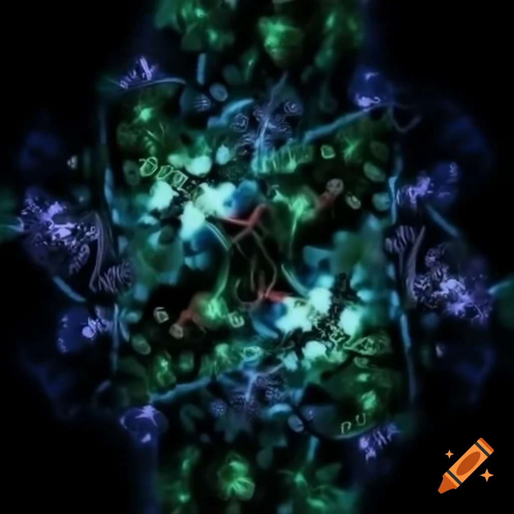 Disorienting abstract scene with flipped images and unsettling ...