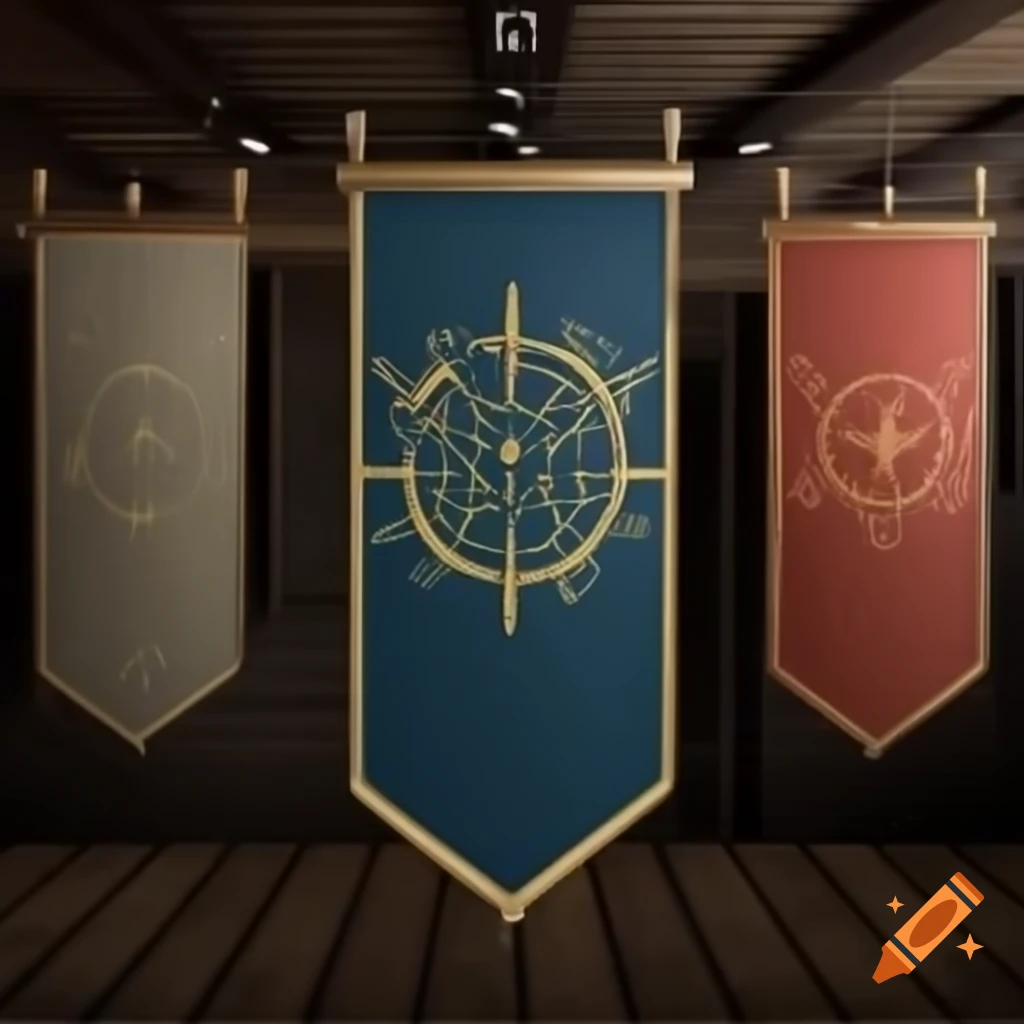 Medieval banner with 'Roleplay Professions' and trade symbol on Craiyon