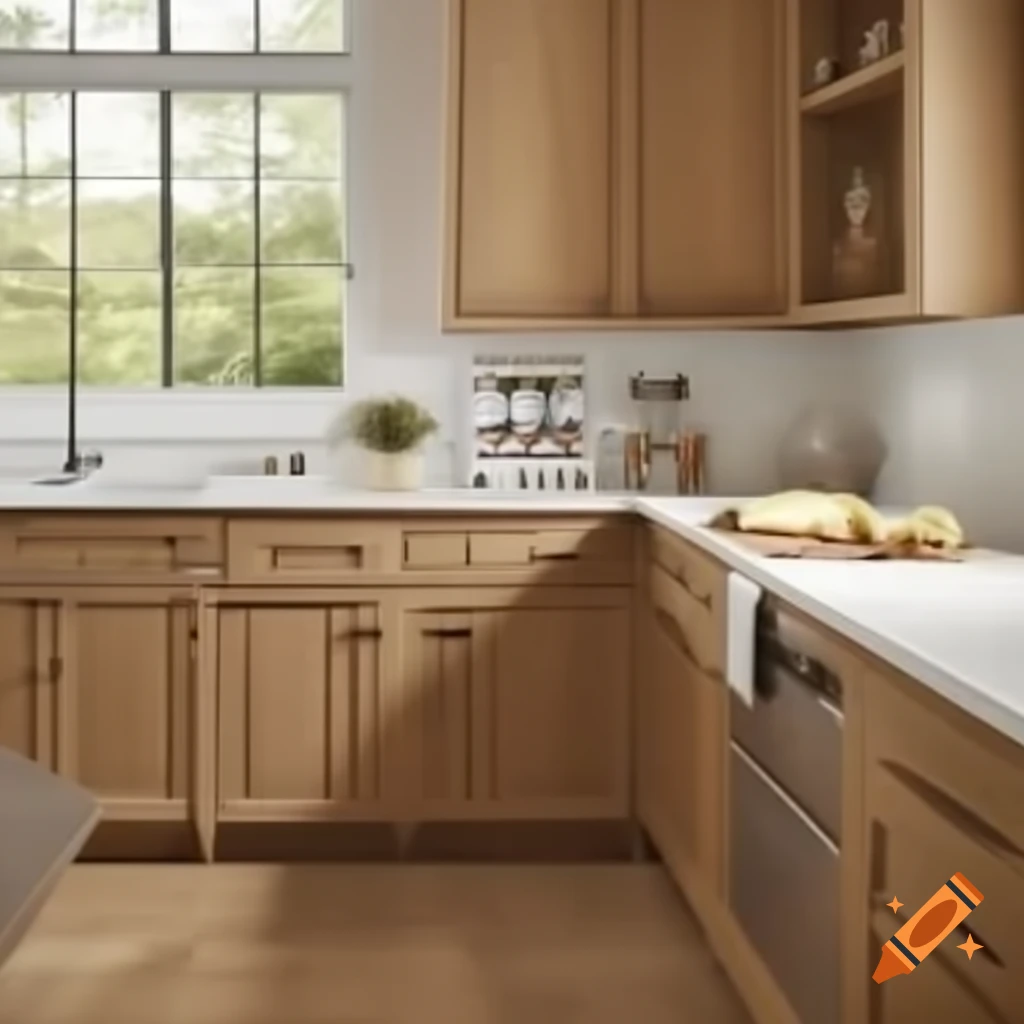 FABUWOOD kitchen cabinetry display in defined dimensions on Craiyon