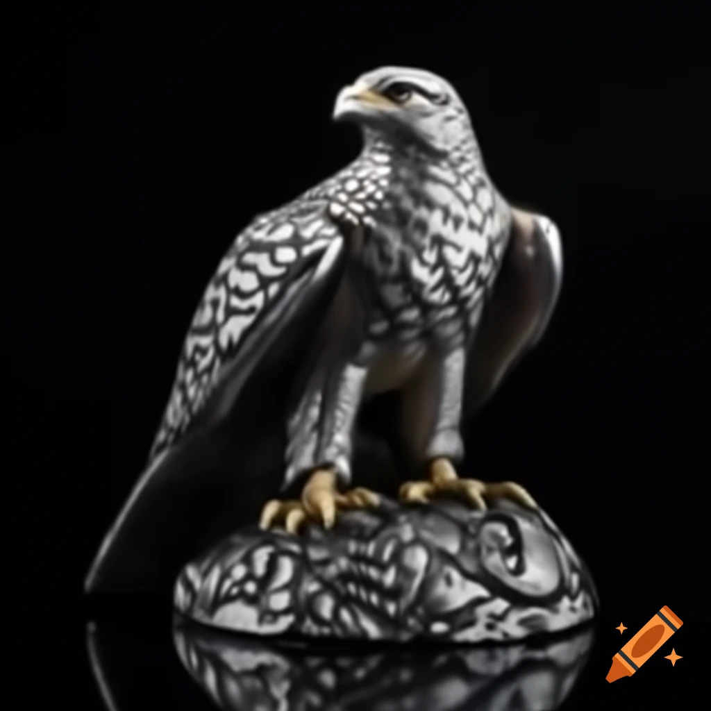 Silver hawk statue in The Vale inspired by Game of Thrones on Craiyon