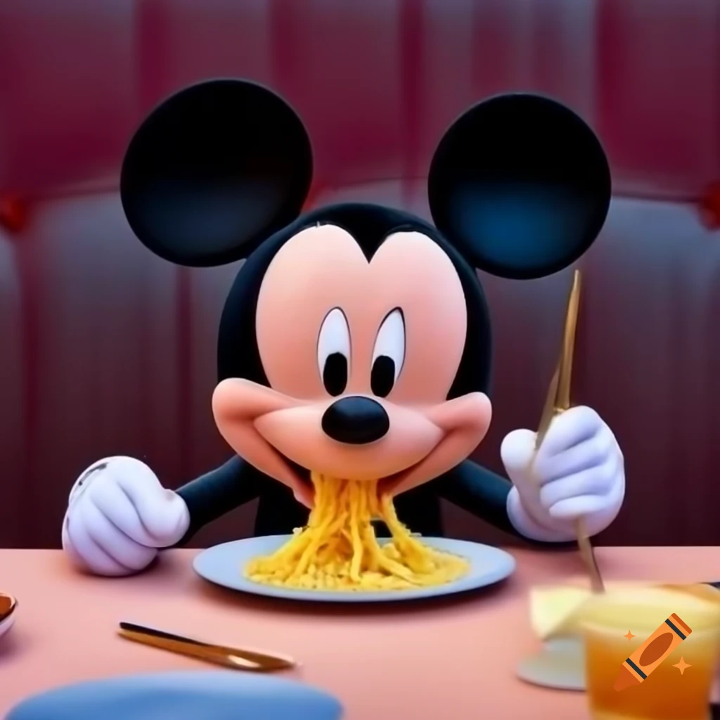 Mickey Mouse enjoying spaghetti from Disney's Mickey Mouse Clubhouse on ...