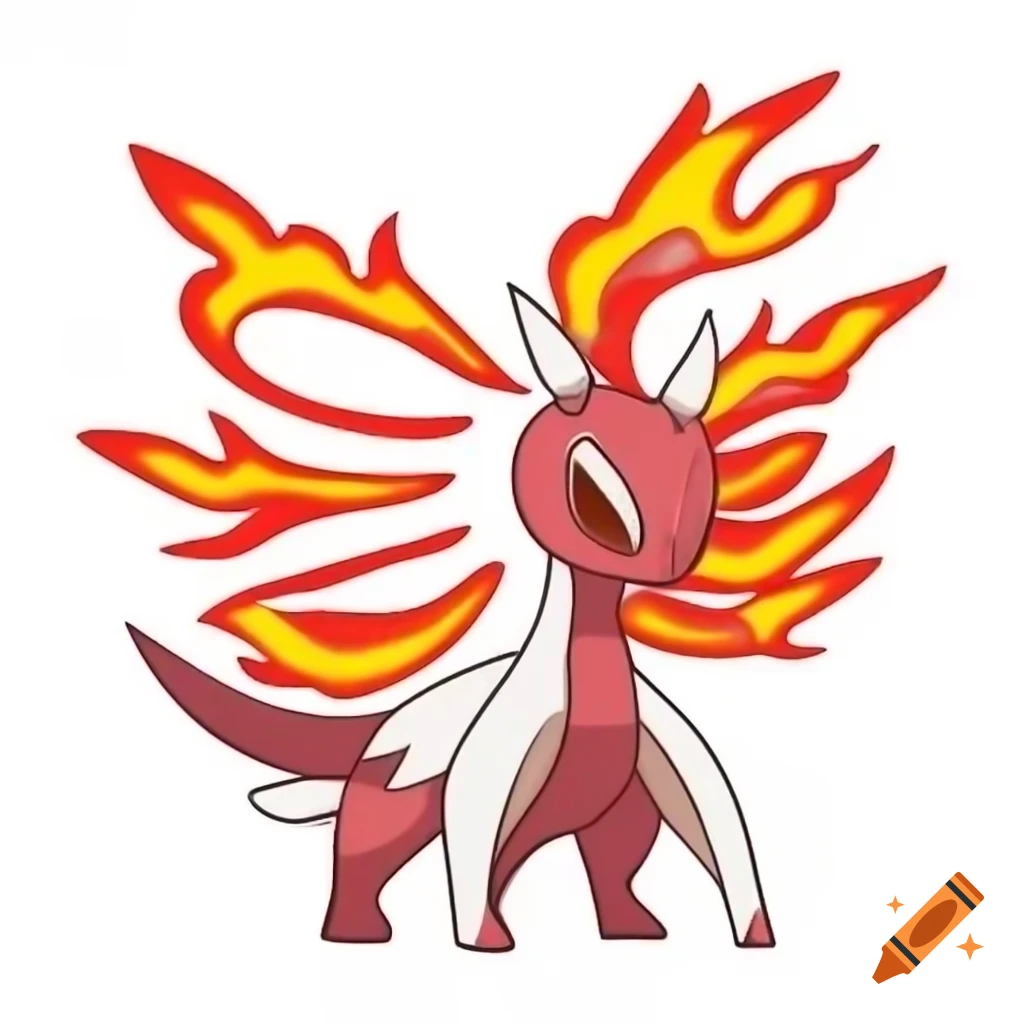 Fighter humanoid form resembling fire-type Pokemon on Craiyon