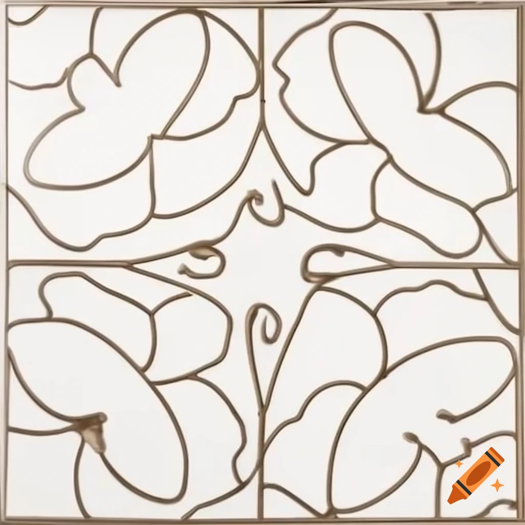 Interlocking butterfly-shaped tile floor design inspired by 60s ...