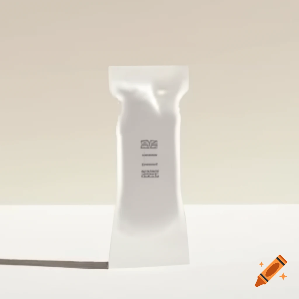 Minimalist product design of transparent sachet with 'Purpose' brand ...