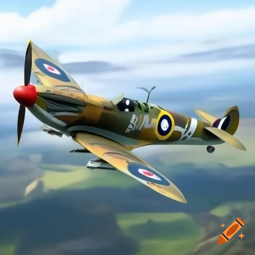 British WW2 Spitfire aircraft on Craiyon