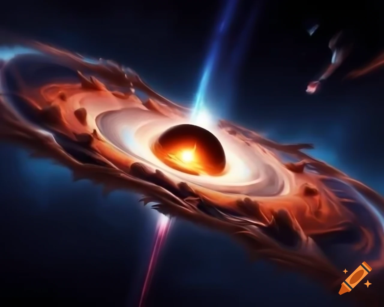 Detailed close-up of quantum physics concepts on Craiyon