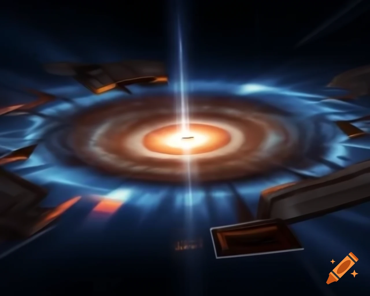 Hyper-realistic scene of quantum skeet shooting with extreme detail on ...