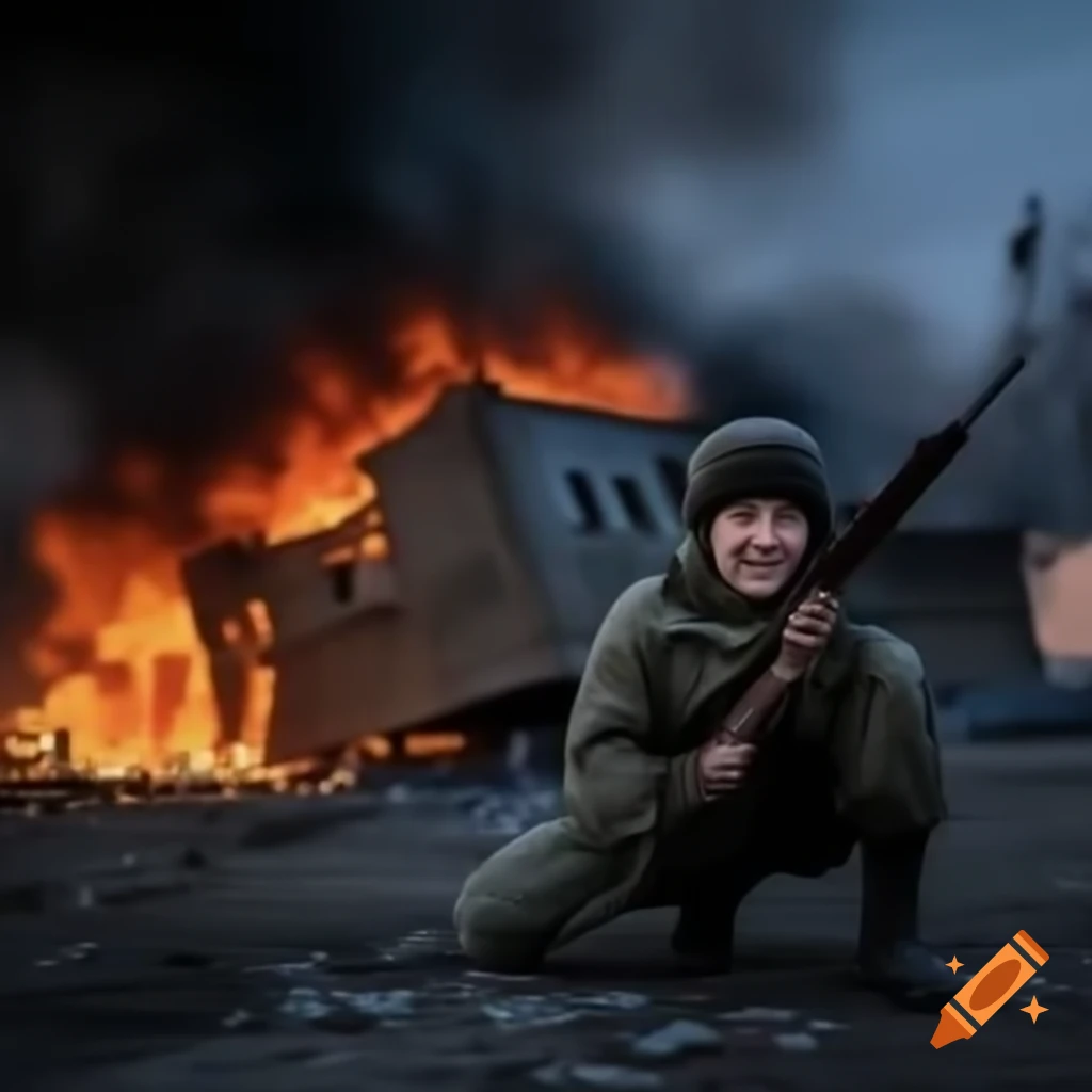 Vietnam war era soldier pointing at burning building with meme text on ...