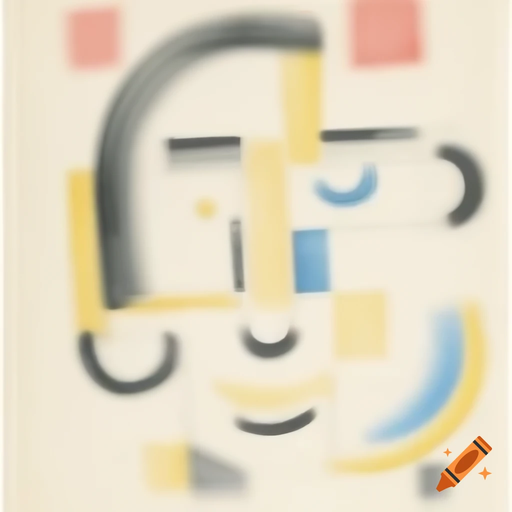 Abstract line drawing of laughing face with geometric curves and ...