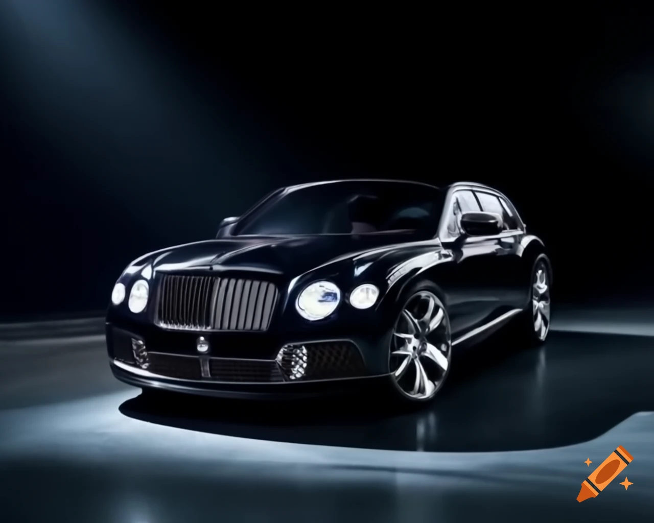 Modified 2013 Bentley Continental Flying Spur blending into a steel ...