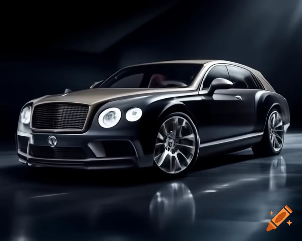 Modified 2013 Bentley Continental Flying Spur in dark metallic with ...