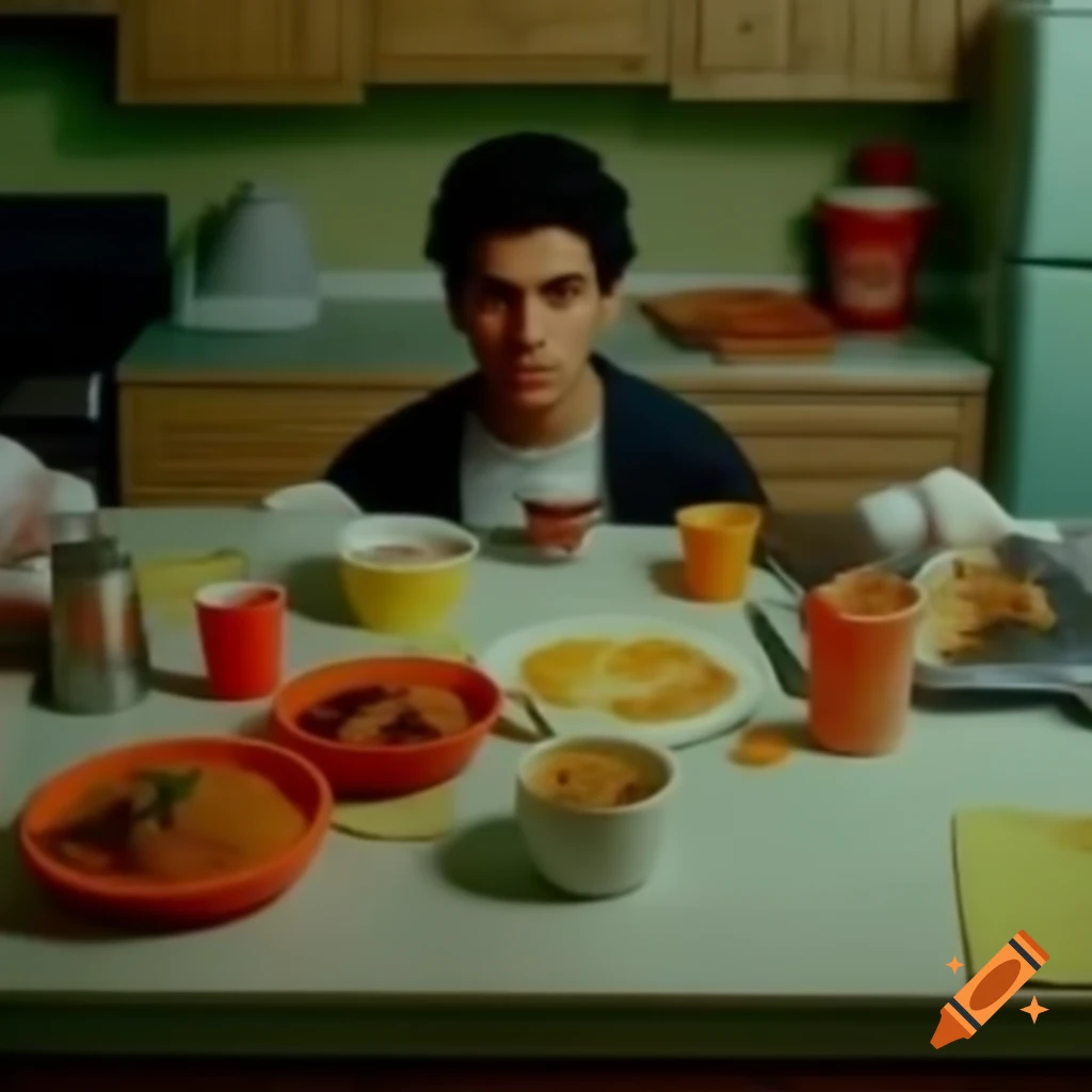 Kitchen counter featuring messy plate of unhealthy Indian breakfast on ...