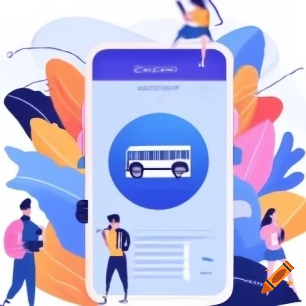 Students using phone to book bus ride on Uniride app at university on ...