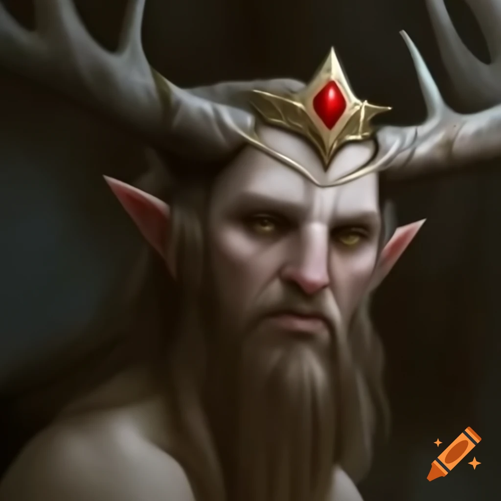 Elaborate crown of horns antler tattoo inspired by nature and fey ...