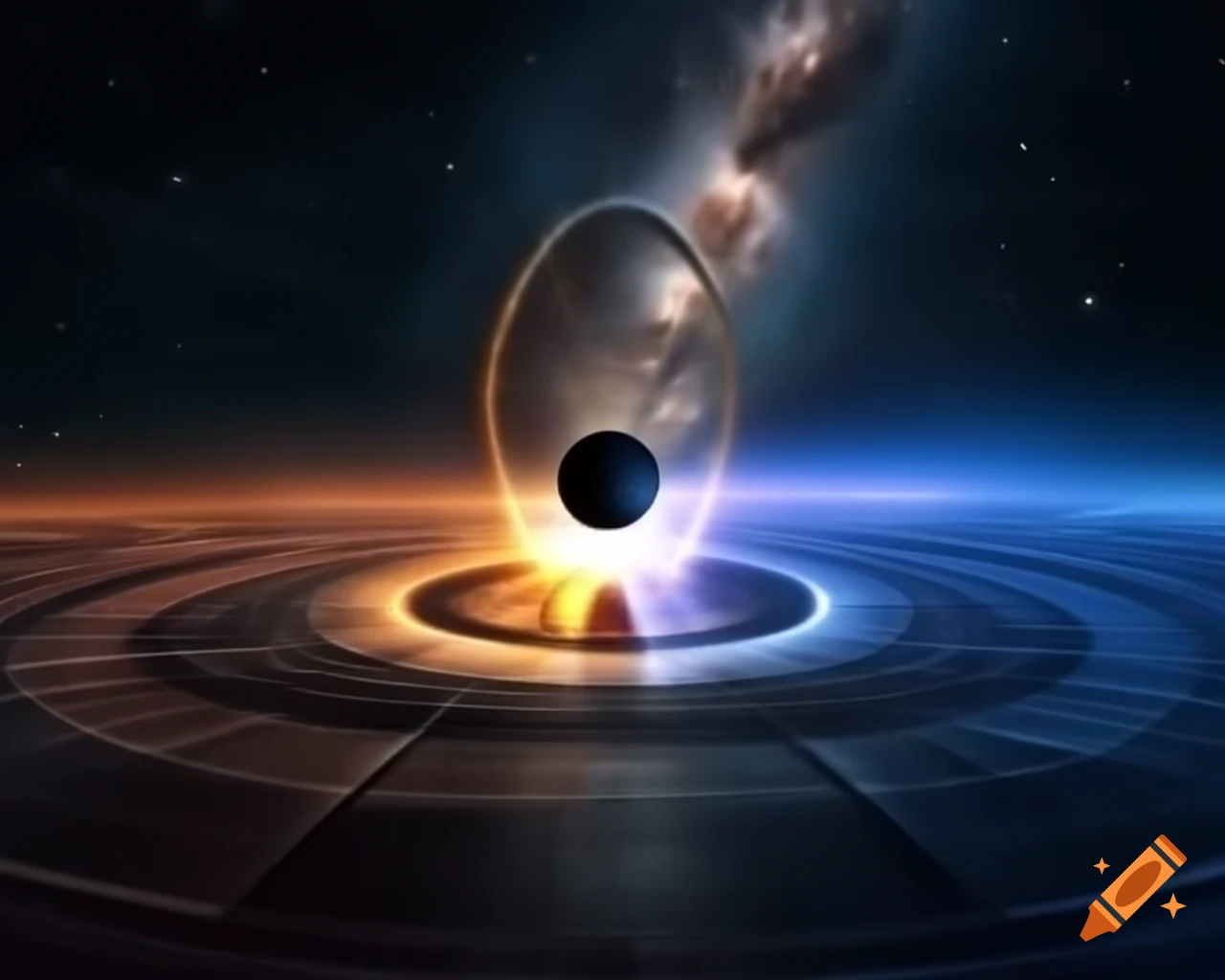 Hyper-realistic portrait related to quantum physics on Craiyon