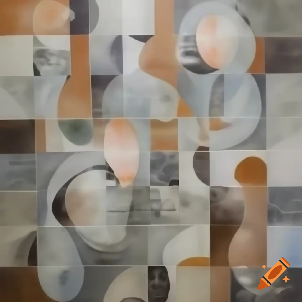 Original textured abstract acrylic painting set on 12 canvases with ...