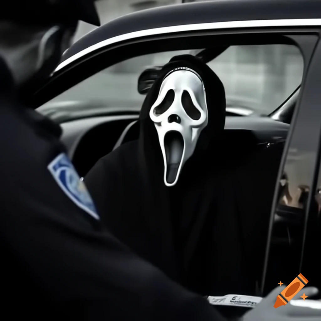 Ghostface character from Scream movie series captured by police in ...