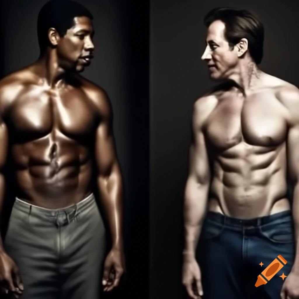 Denzel Washington and David Duchovny showcasing muscular physiques on ...