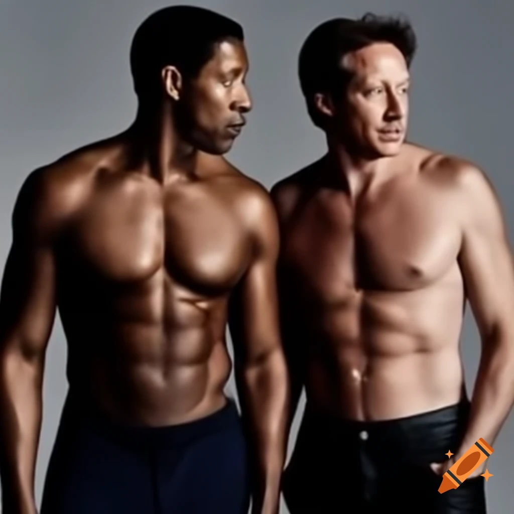 Denzel Washington and David Duchovny displaying muscular physique on ...