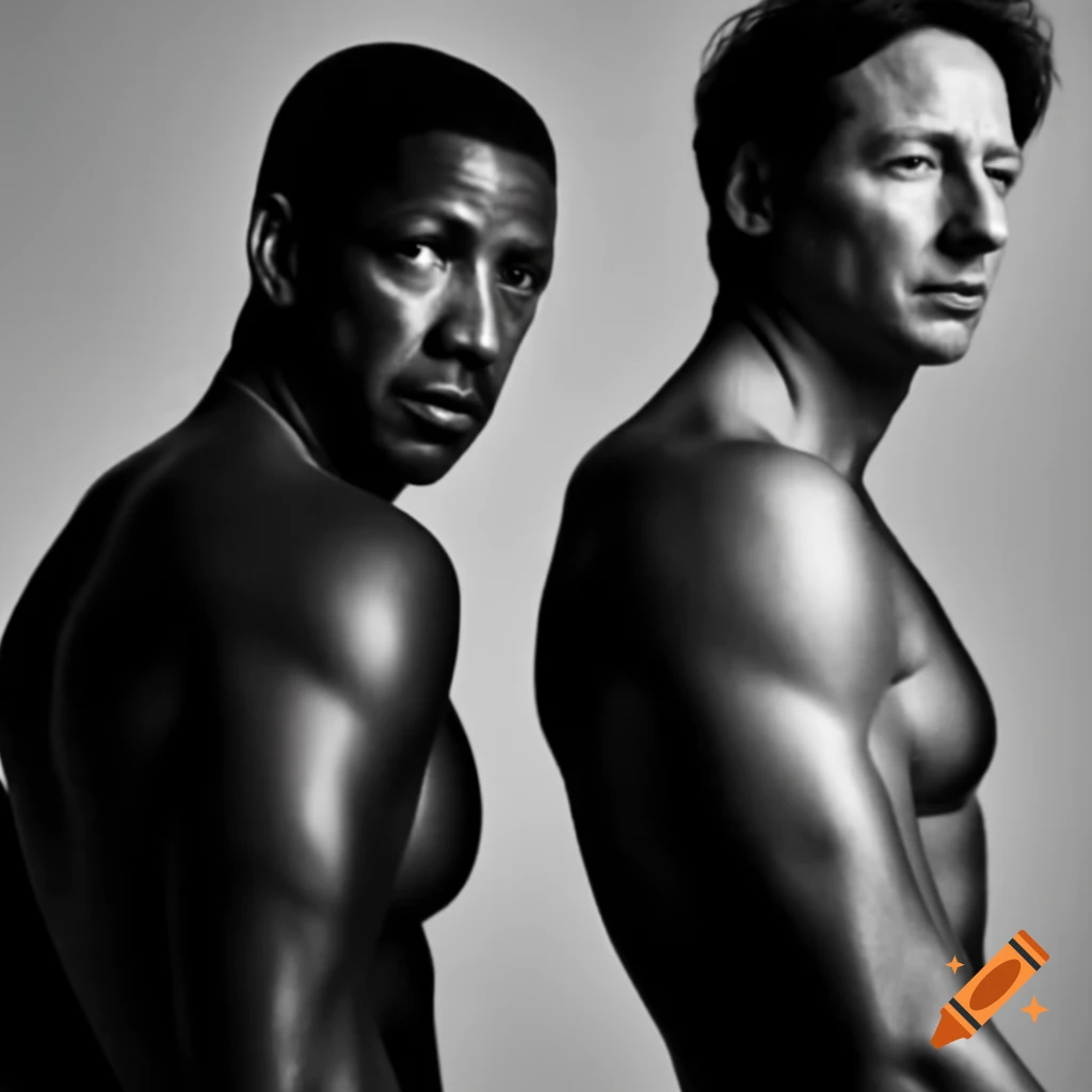 Denzel Washington and David Duchovny showcasing their muscular physique ...