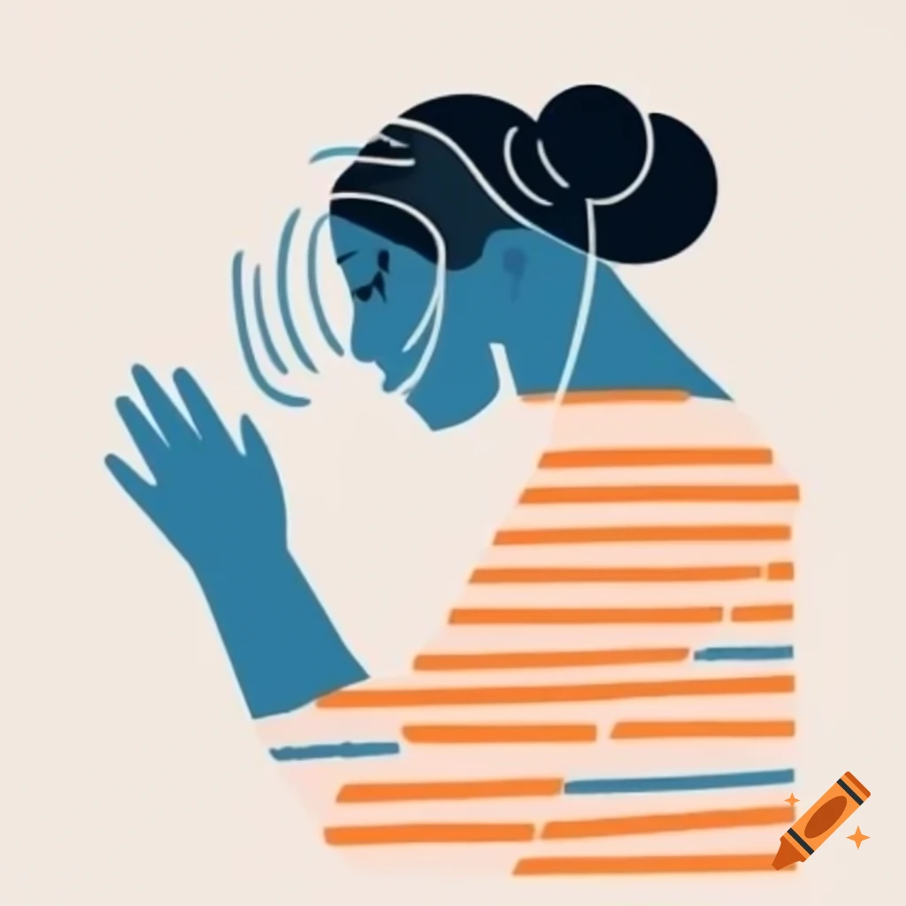 Modern art illustrating emotional indifference between two individuals ...