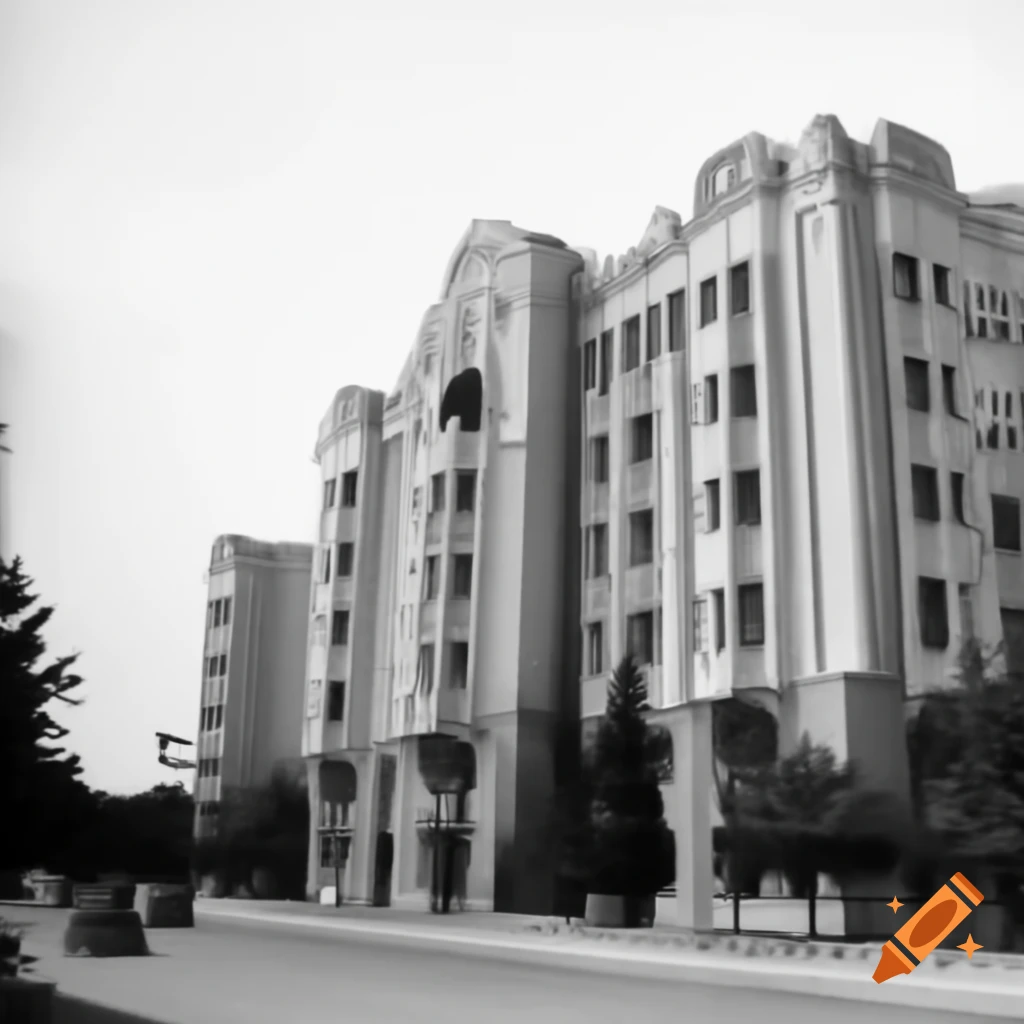 Art deco architecture in Baku, capital of Azerbaijan, from the 1930s on ...