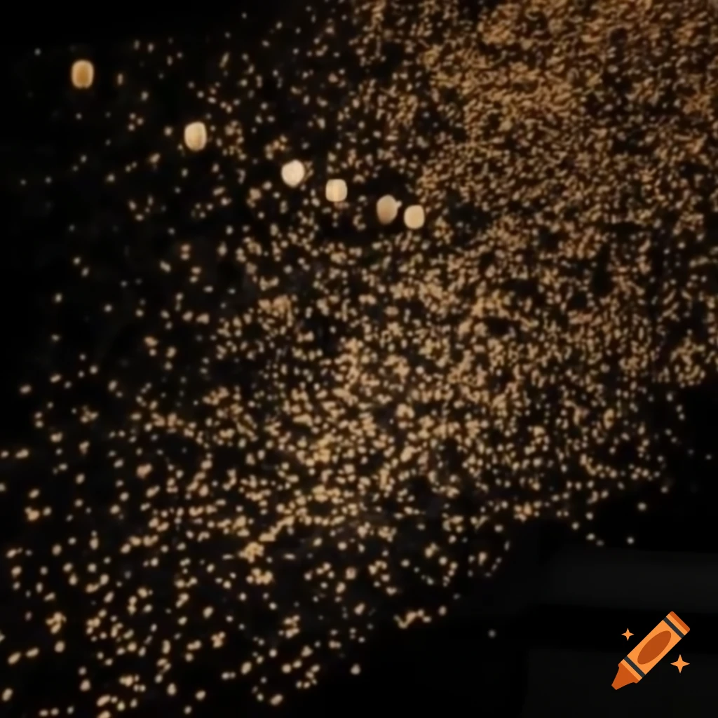 Connected particles representing string theory in the style of Renoir ...