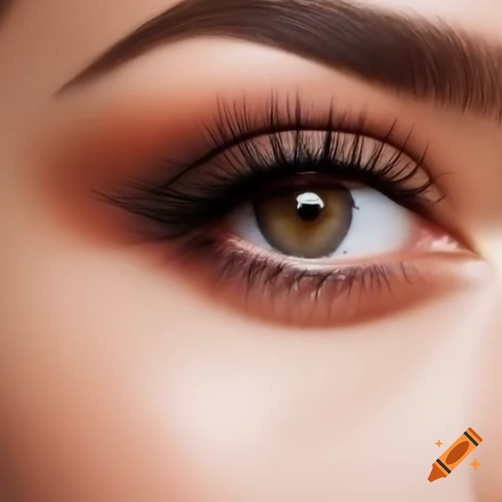 Closeup of supermodel's eye with dramatic makeup and fake eyelashes on ...